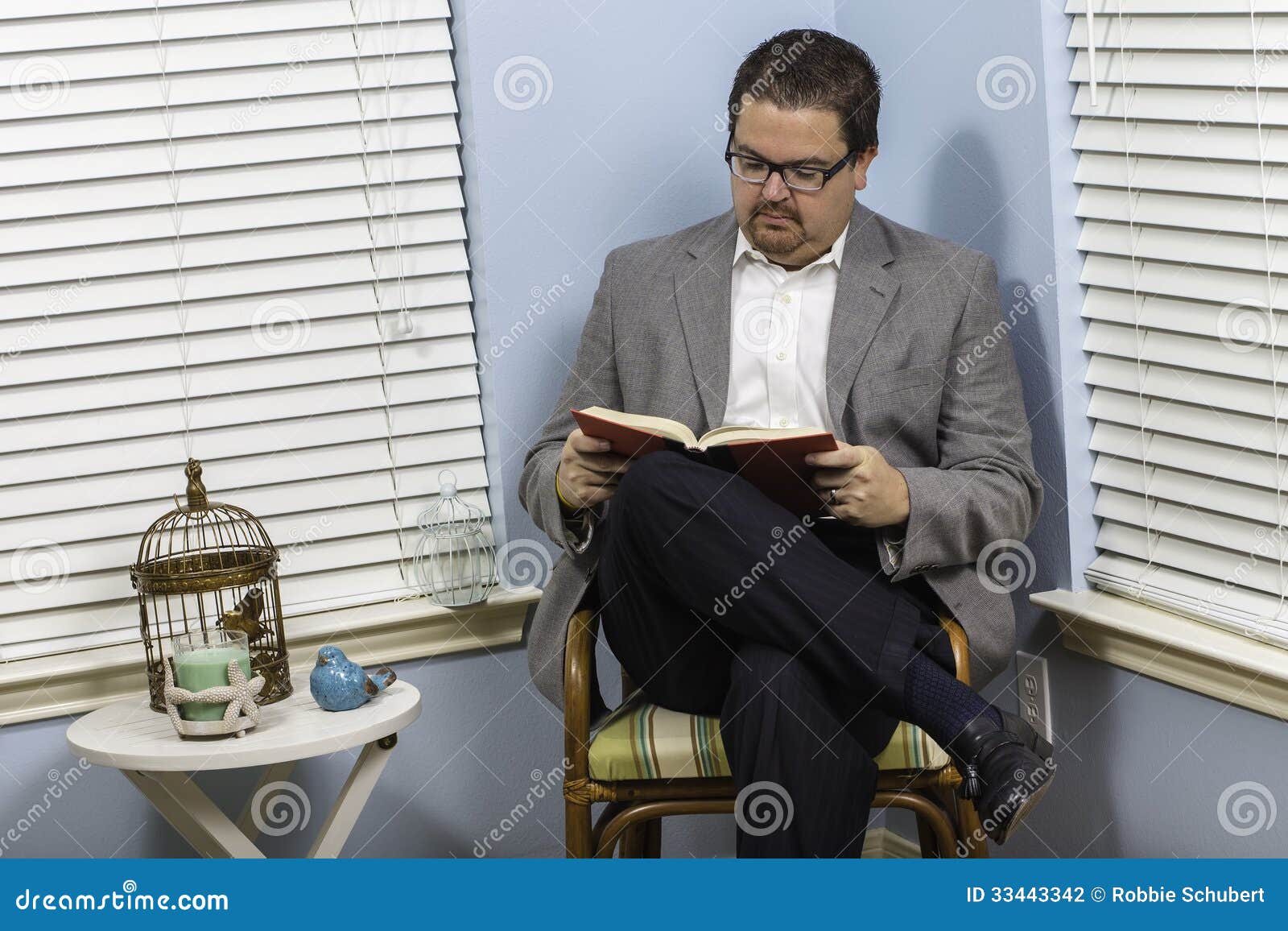 Man Reading stock photo. Image of caucasian, indoors - 33443342