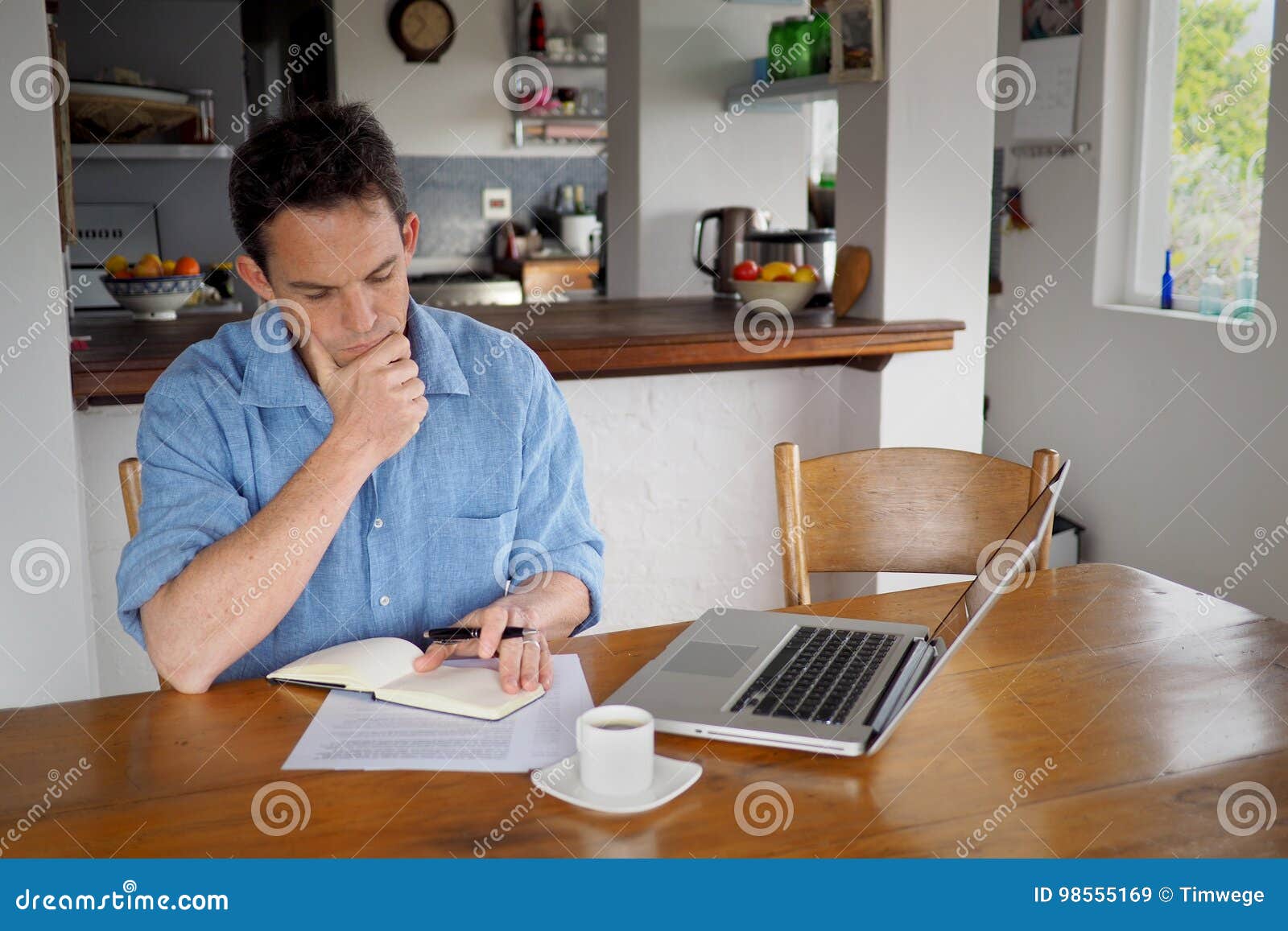 Man reading a document stock image. Image of person, freelancer - 98555169