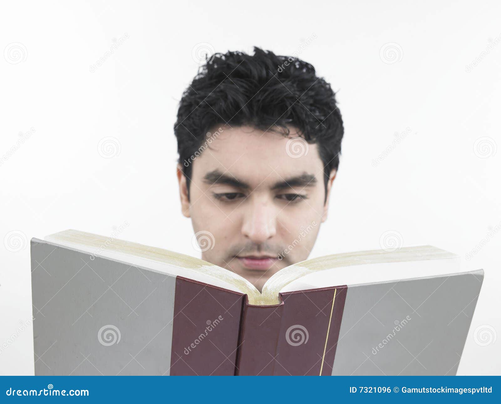 Man reading a fat book stock photo. Image of clean, head - 7321096