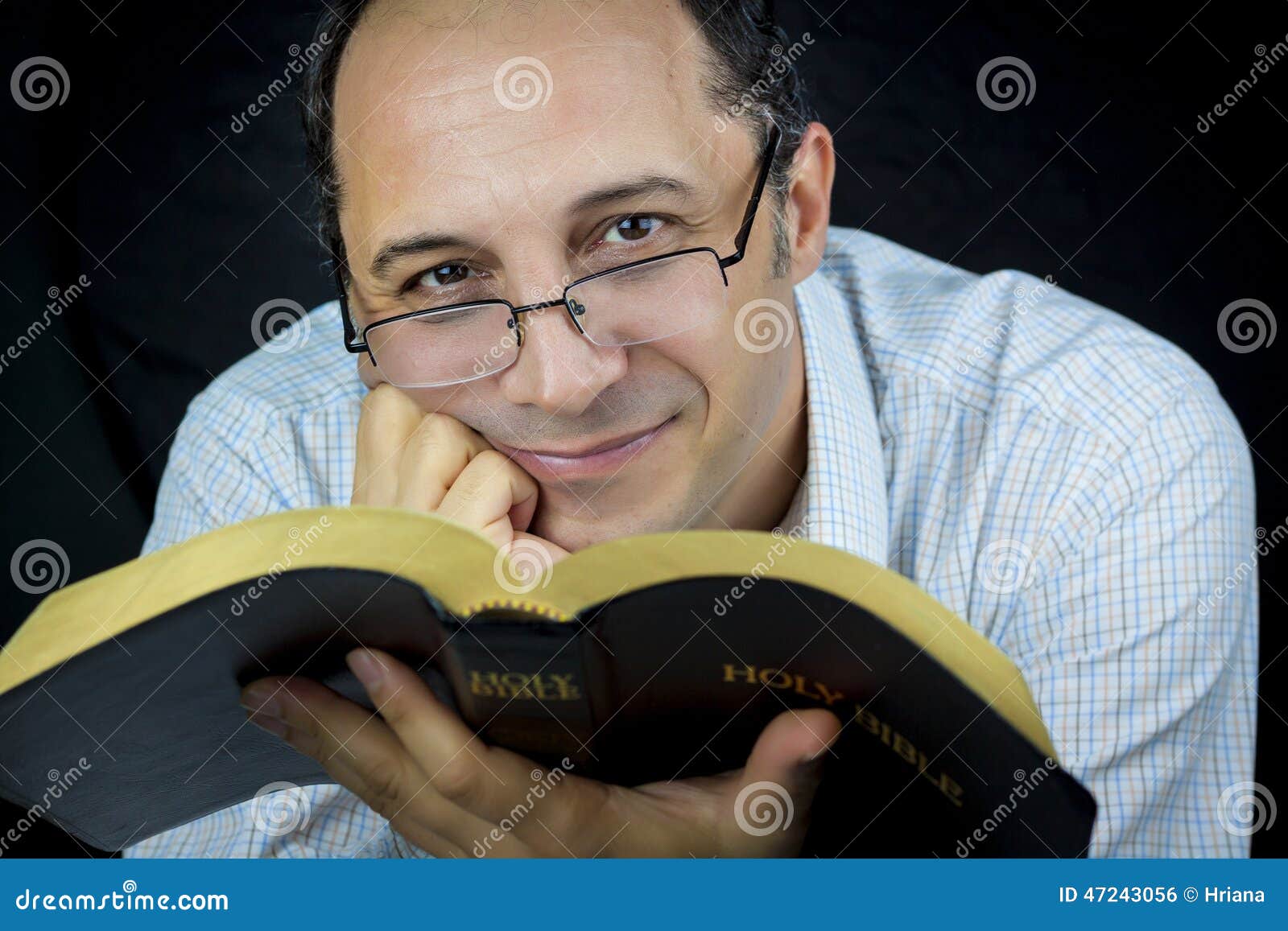 Man Reading Holy Bible stock photo. Image of reading - 47243056