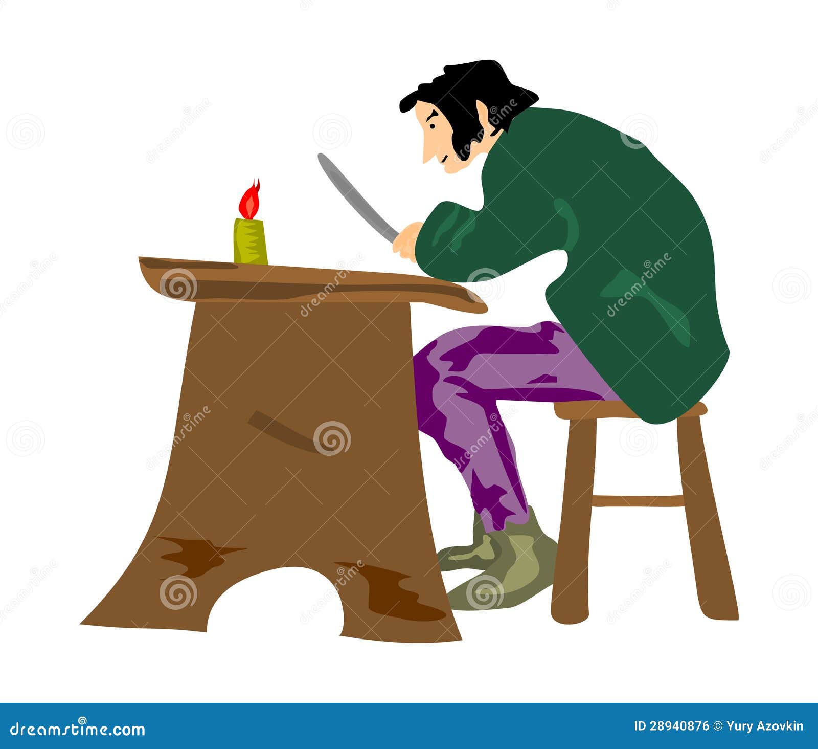 Man reading a letter. stock vector. Illustration of writing - 28940876