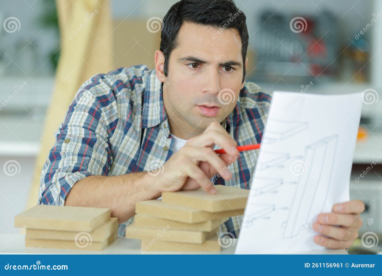 Man reading manual stock image. Image of hurry, face - 261156961