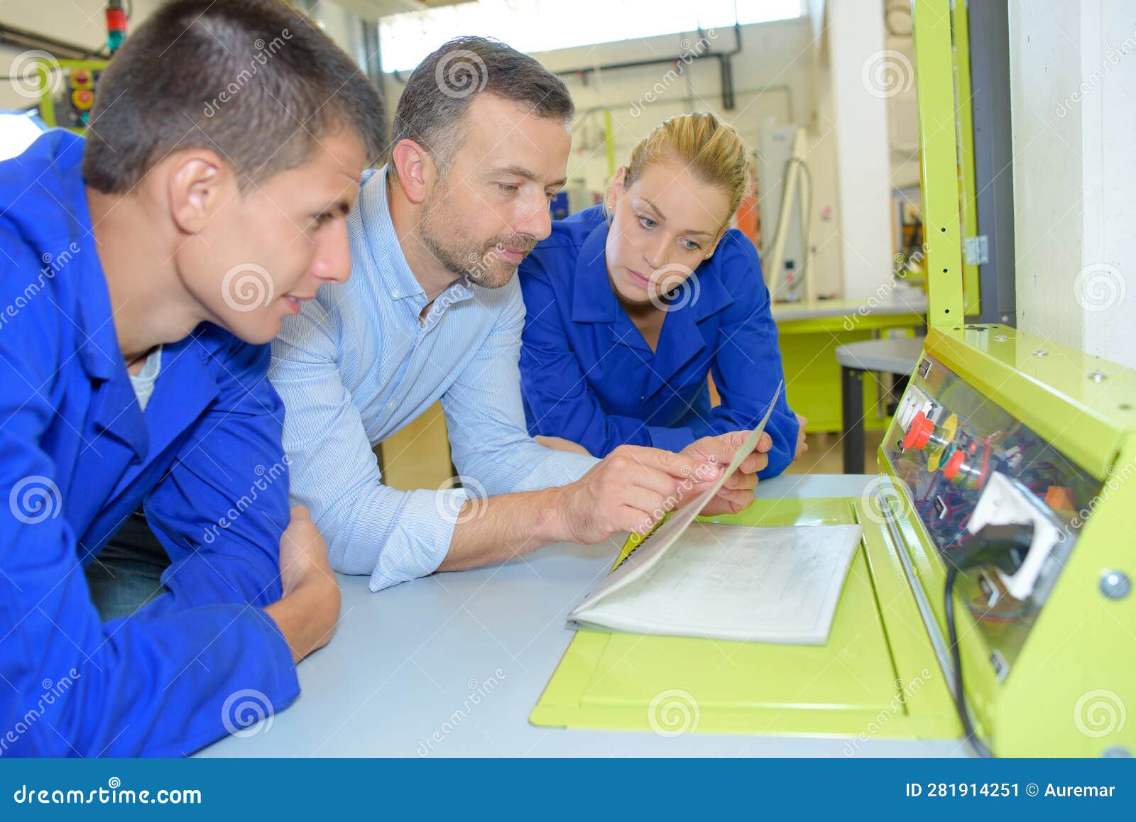 Man reading manual stock image. Image of apprenticeship - 281914251