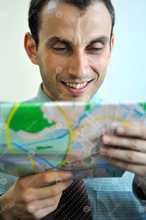 Man reading map stock image. Image of country, active - 10531323