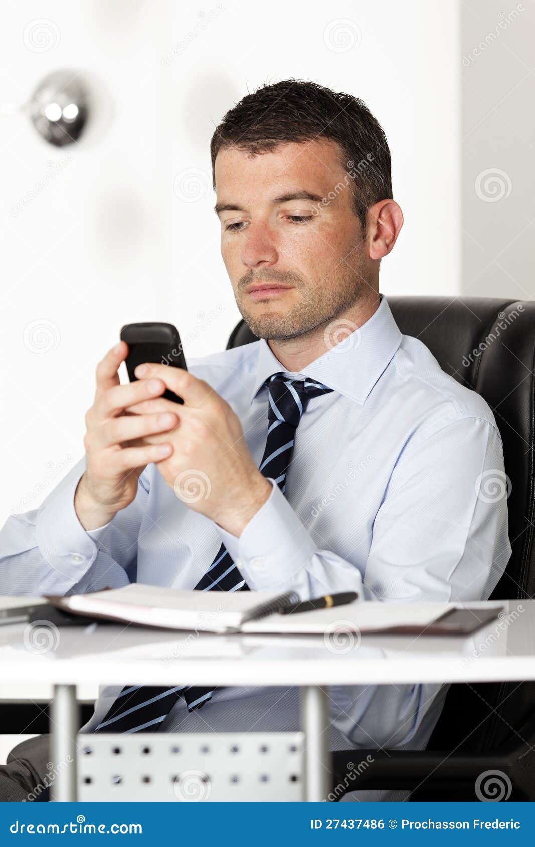 Man reading a message stock photo. Image of speak, work - 27437486
