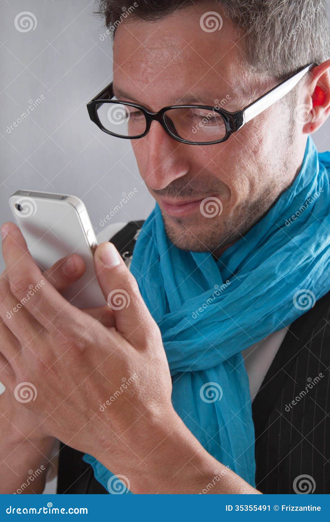 Man reading a message stock image. Image of enamoured - 35355491