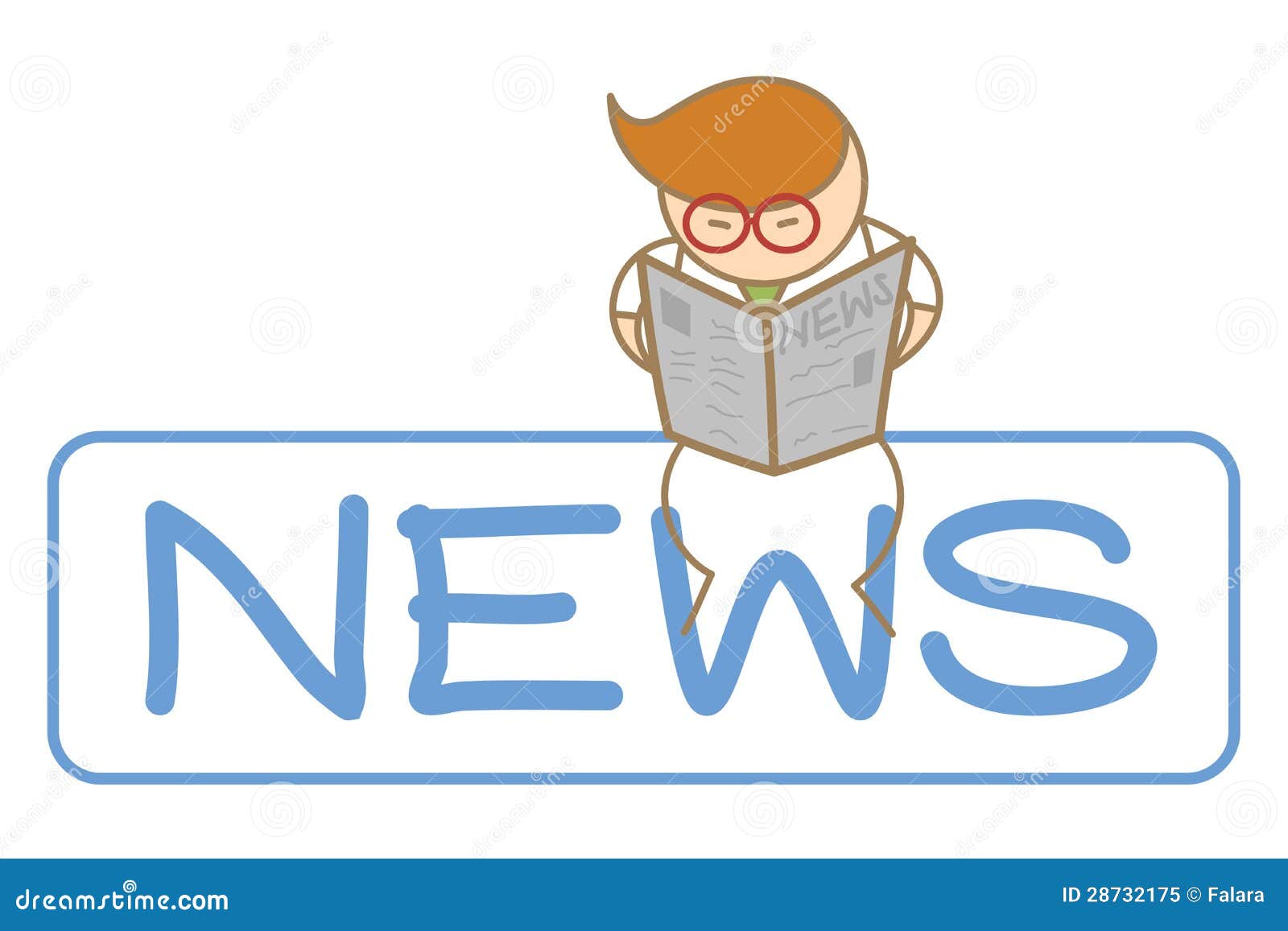 Man reading newspaper stock vector. Illustration of communication ...