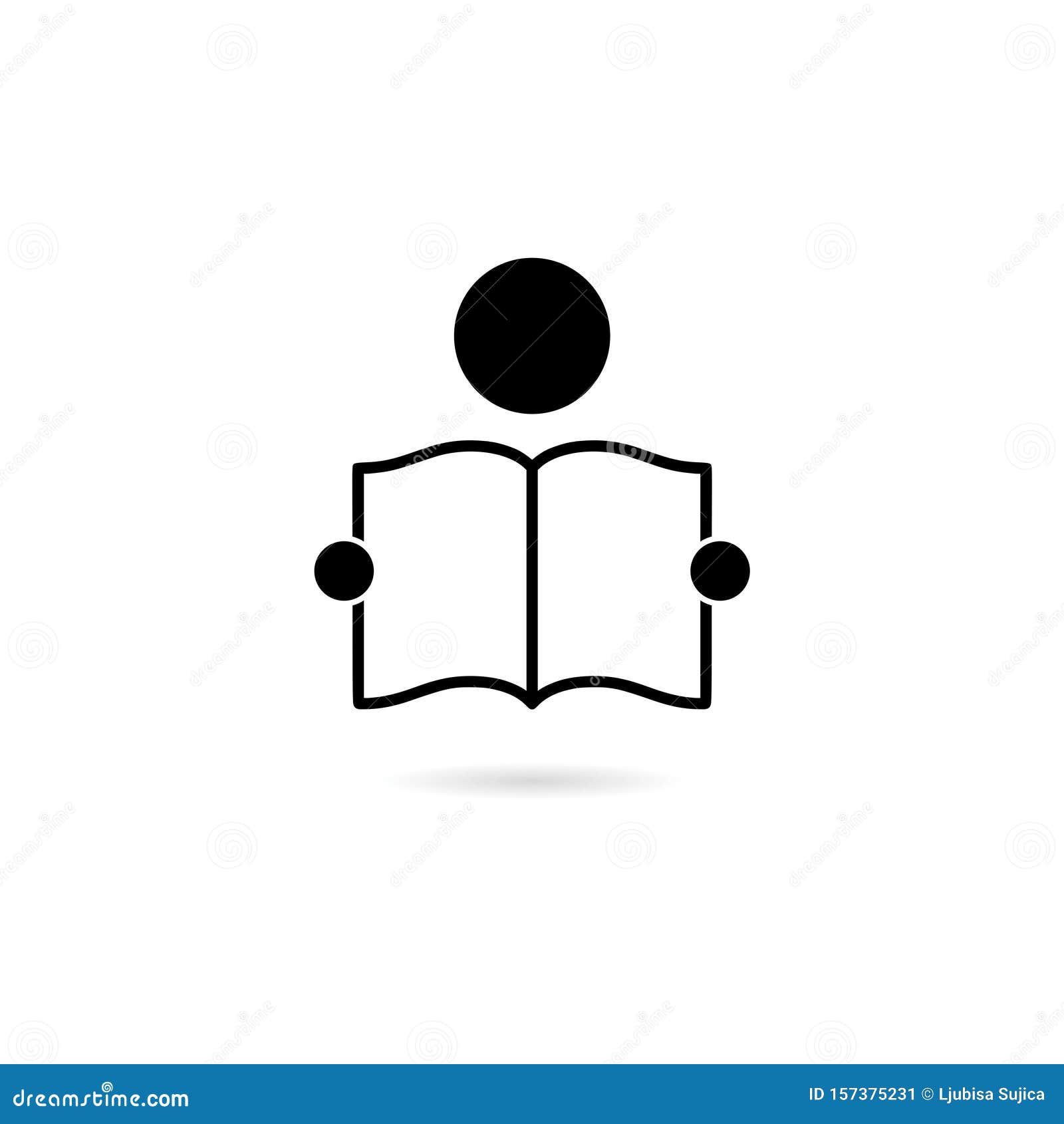 A Man Reading a Newspaper Icon Stock Illustration - Illustration of ...