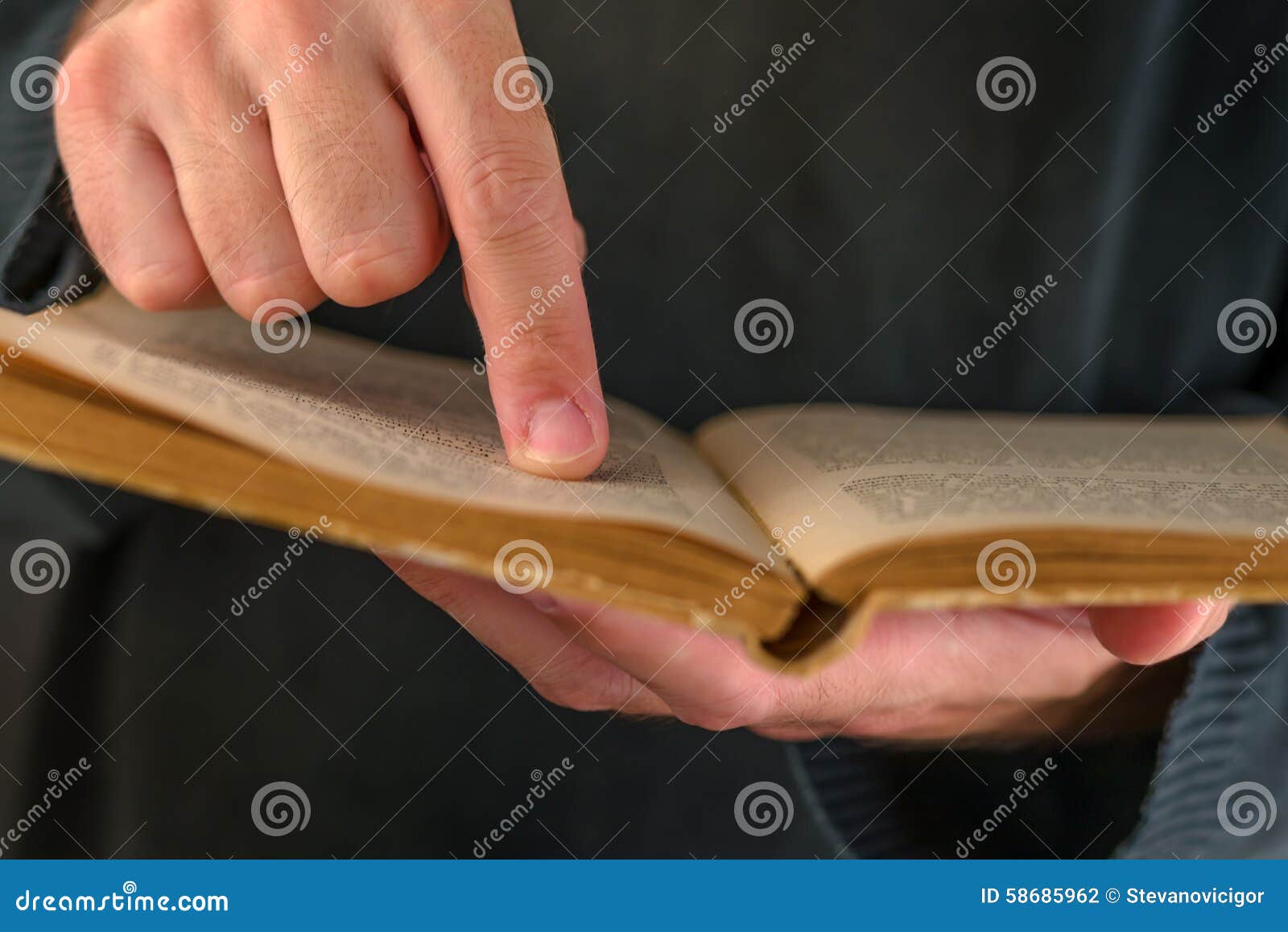 Man reading old book stock photo. Image of nostalgia - 58685962