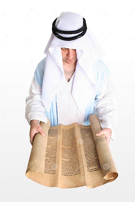 Man Reading from the Scrolls Stock Photo - Image of antique, faith: 3063390