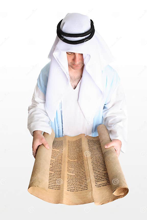 Man Reading from the Scrolls Stock Photo - Image of antique, faith: 3063390