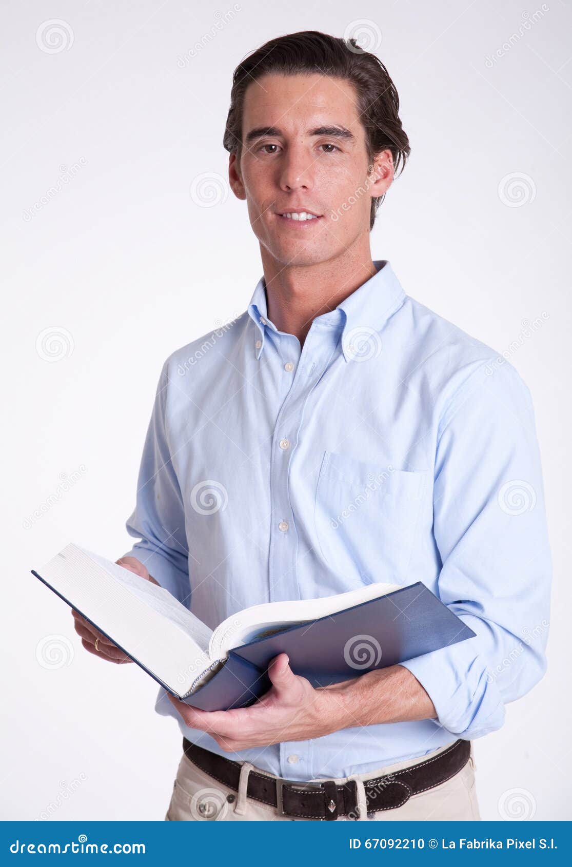 Man reading stock photo. Image of recommend, standing - 67092210