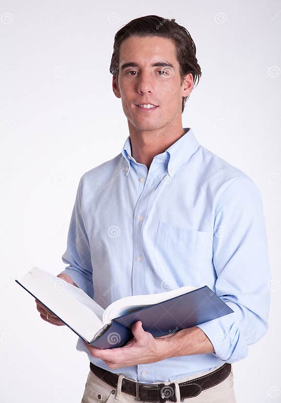 Man reading stock photo. Image of recommend, standing - 67092210