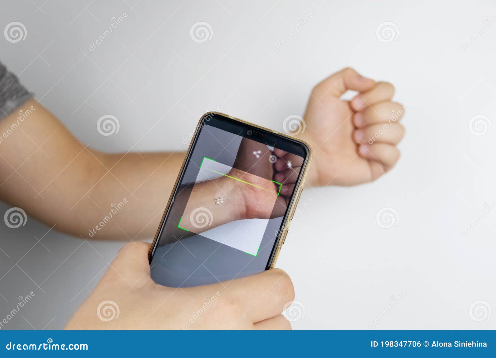 Human Chipping Concept, RFID Tags. A Male Hand With An Implantable Chip ...