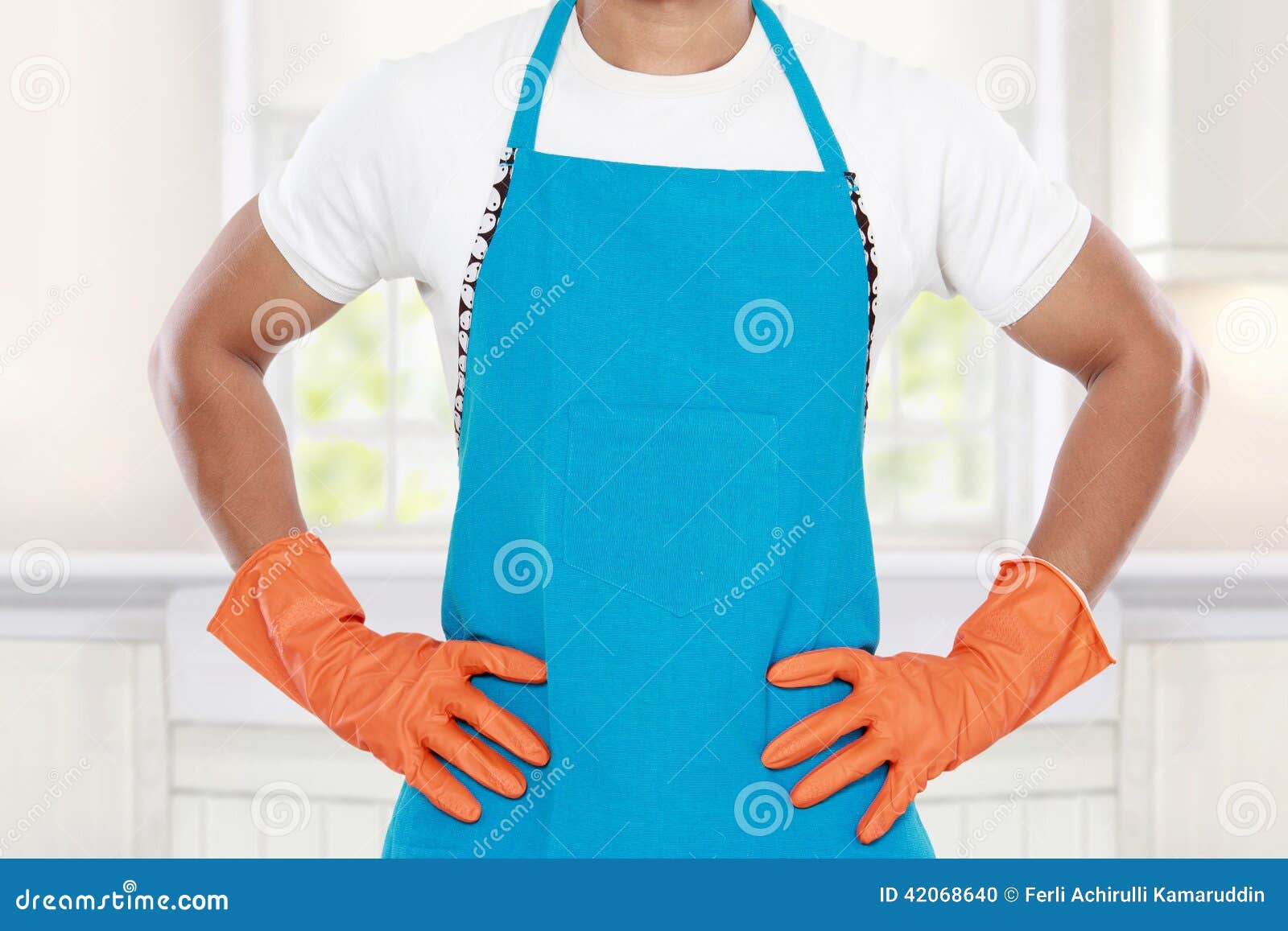 Man Ready To Do Some Cleaning Stock Photo - Image of worker, cleaner ...