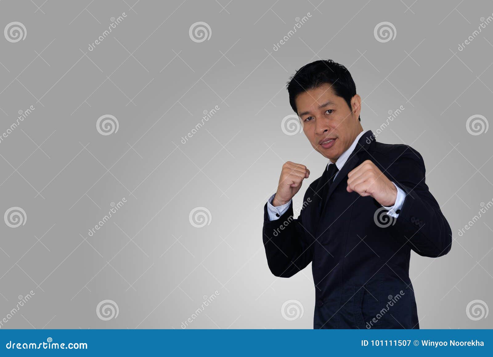 The man ready to fight. stock image. Image of people - 101111507