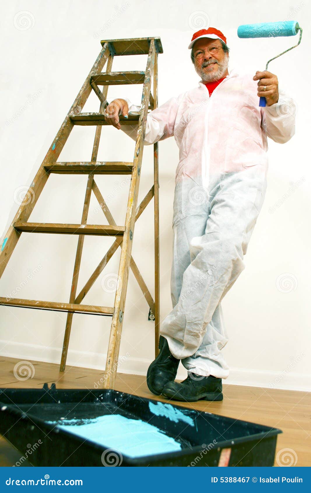 Man ready to paint stock image. Image of colorful, colourful - 5388467