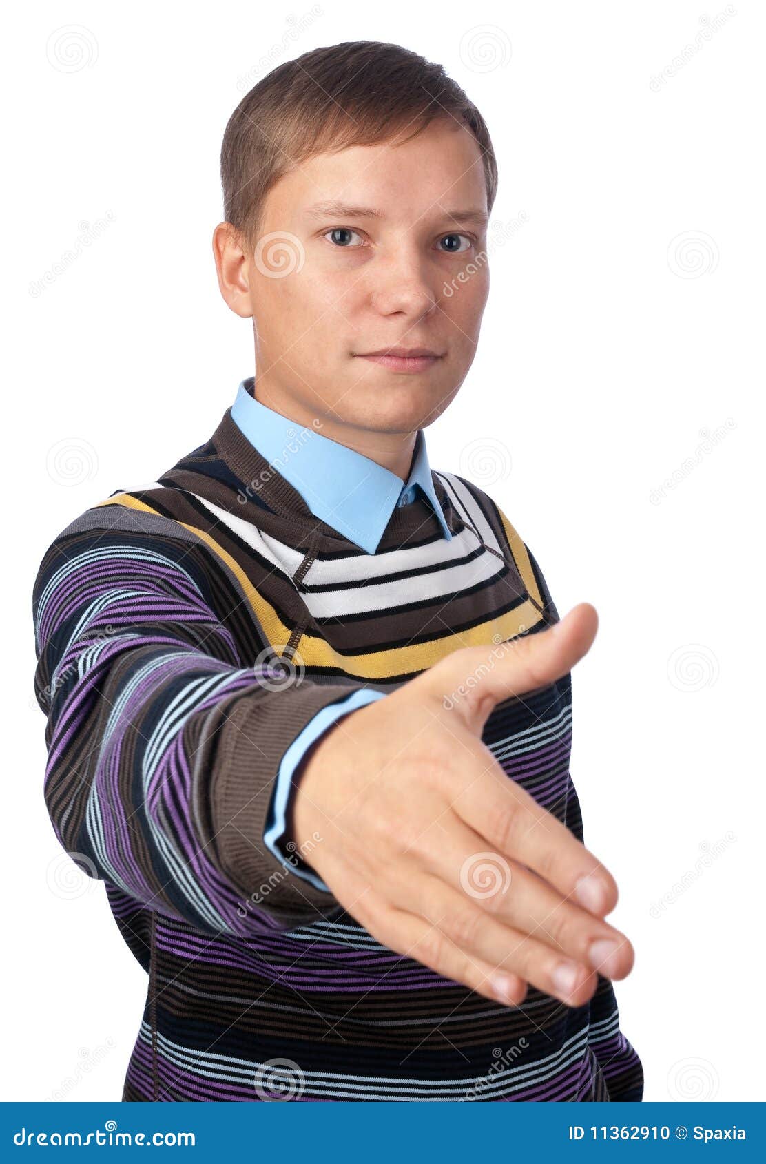 Man Ready to Shake Hands stock photo. Image of male, isolated - 11362910