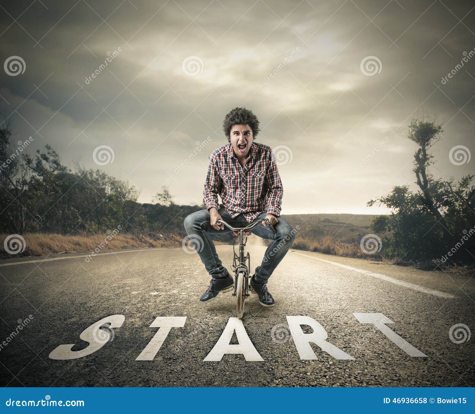 A man ready to start stock photo. Image of jouney, south - 46936658