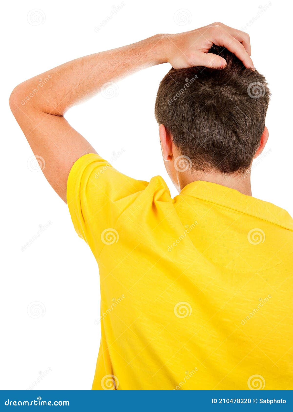 Man rear view stock photo. Image of head, comb, calculate - 210478220