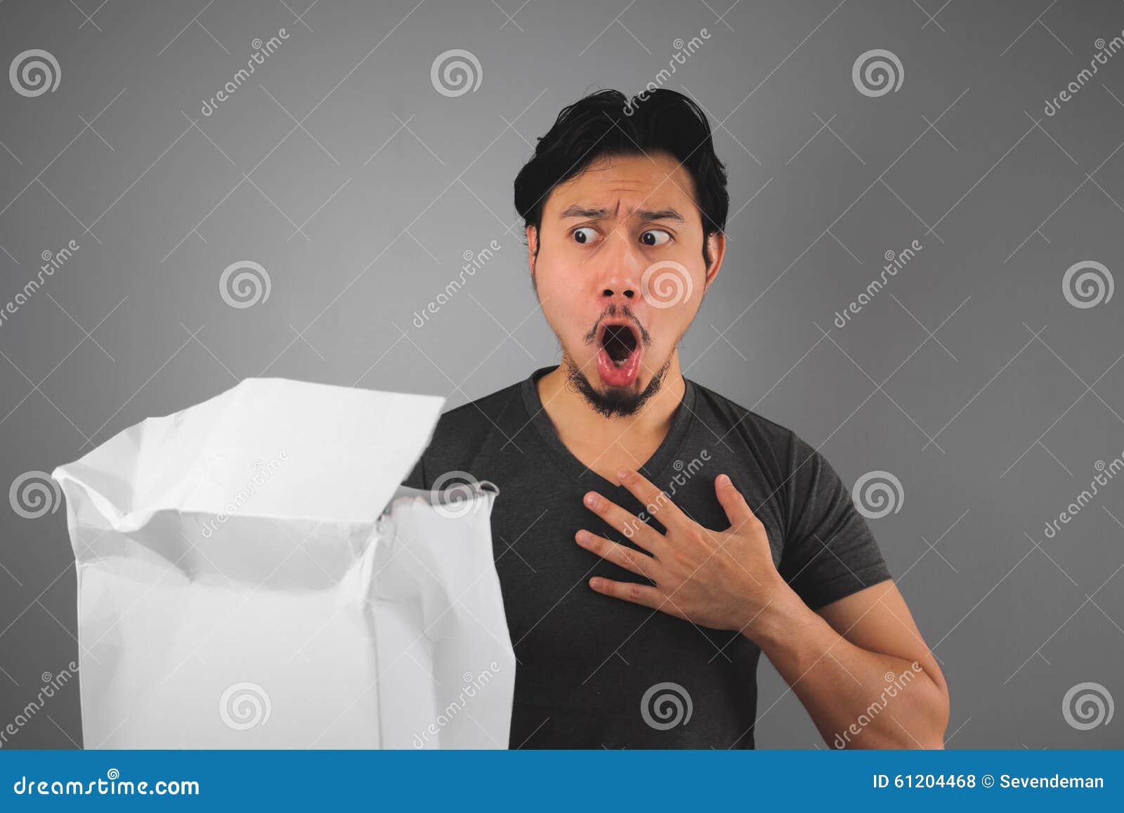 Man received his box. stock photo. Image of boxes, face - 61204468