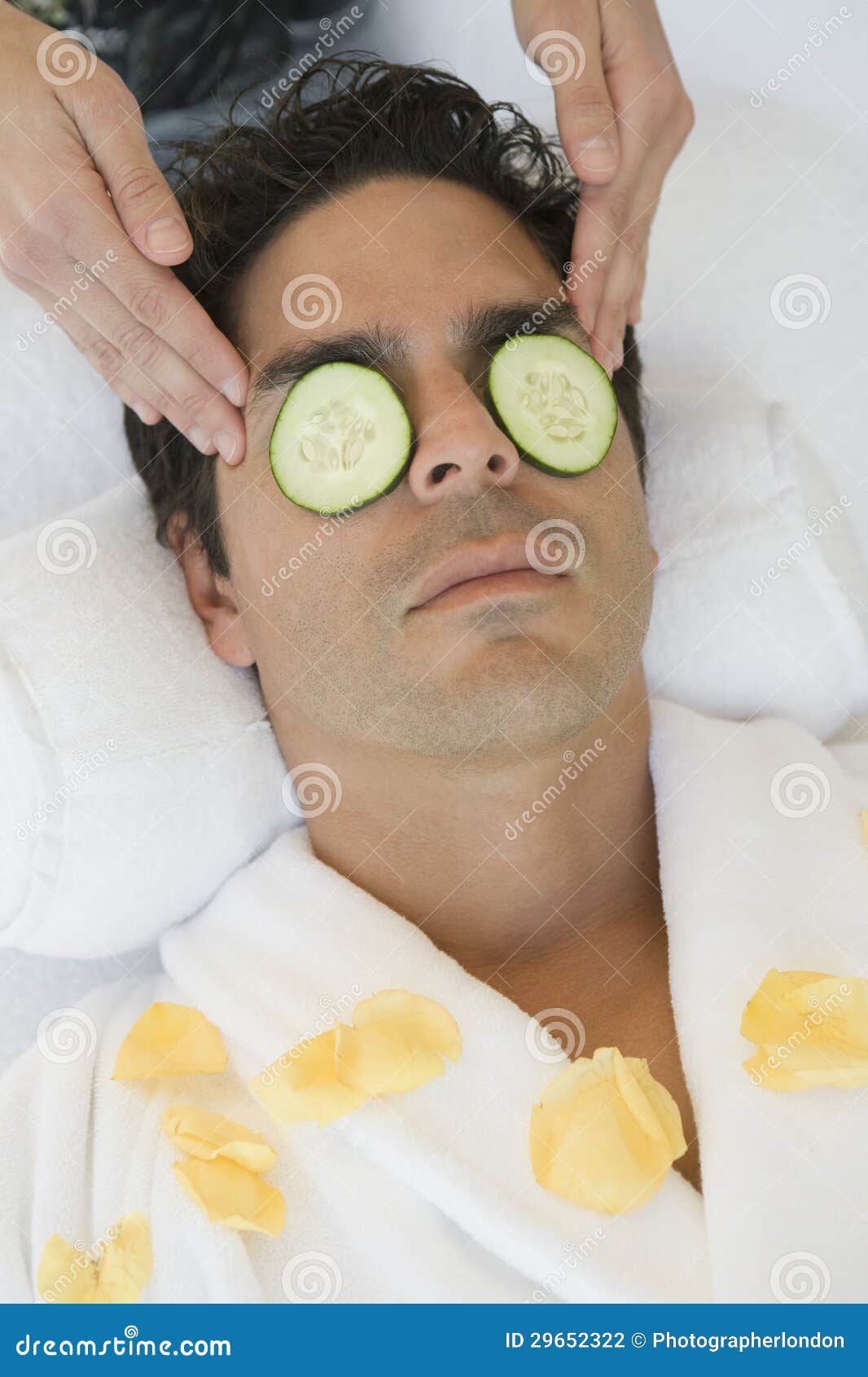Man Receiving Head Massage stock photo. Image of leisure - 29652322