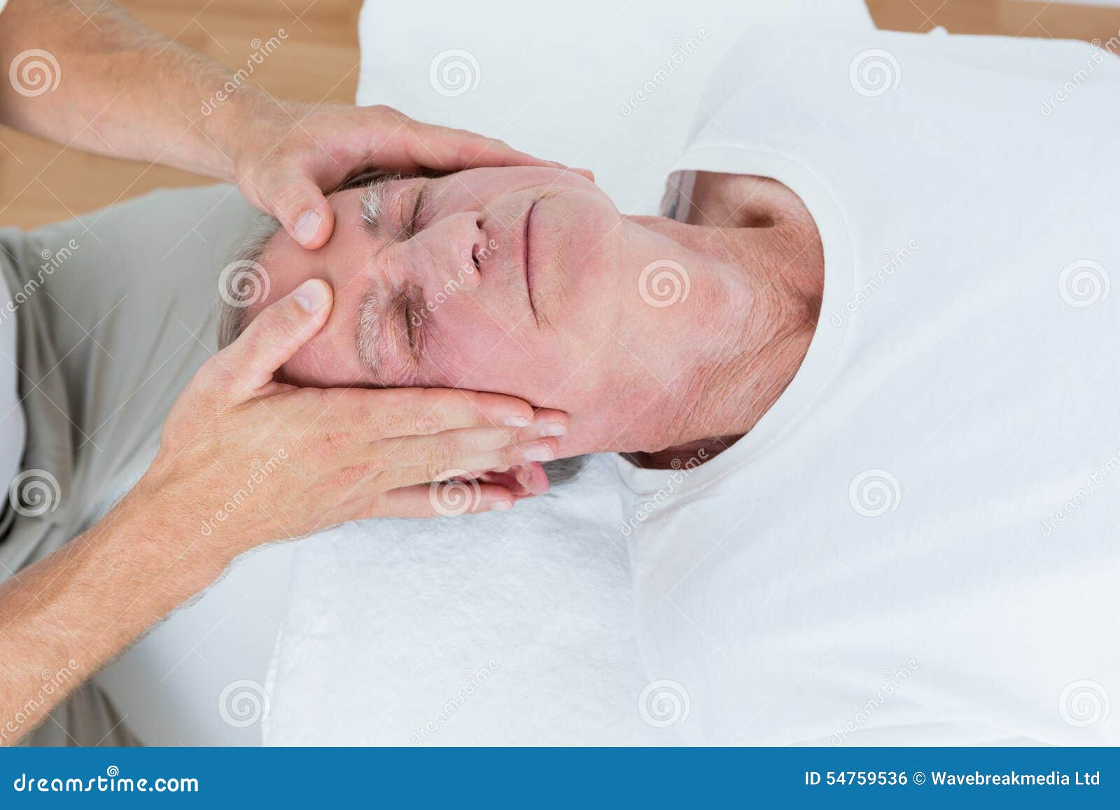 Man receiving head massage stock photo. Image of male - 54759536