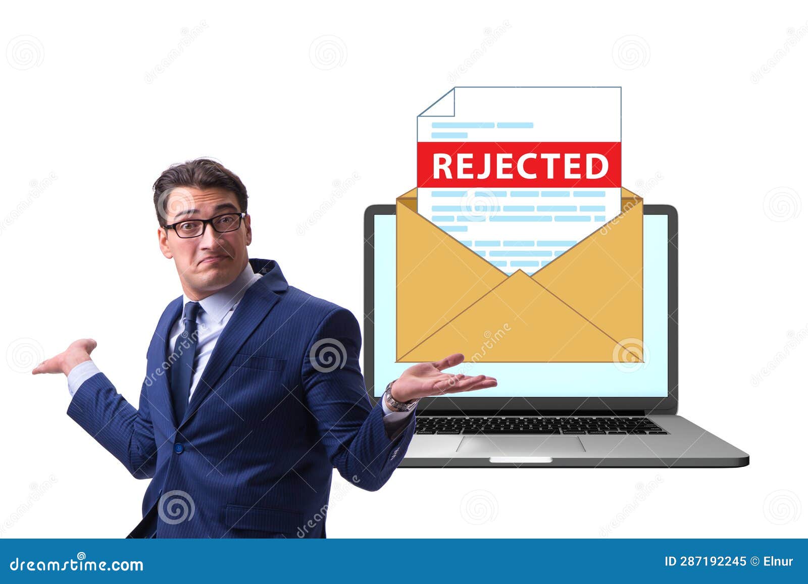 Man Receiving Rejection Notice on His Cv Stock Image - Image of resume ...