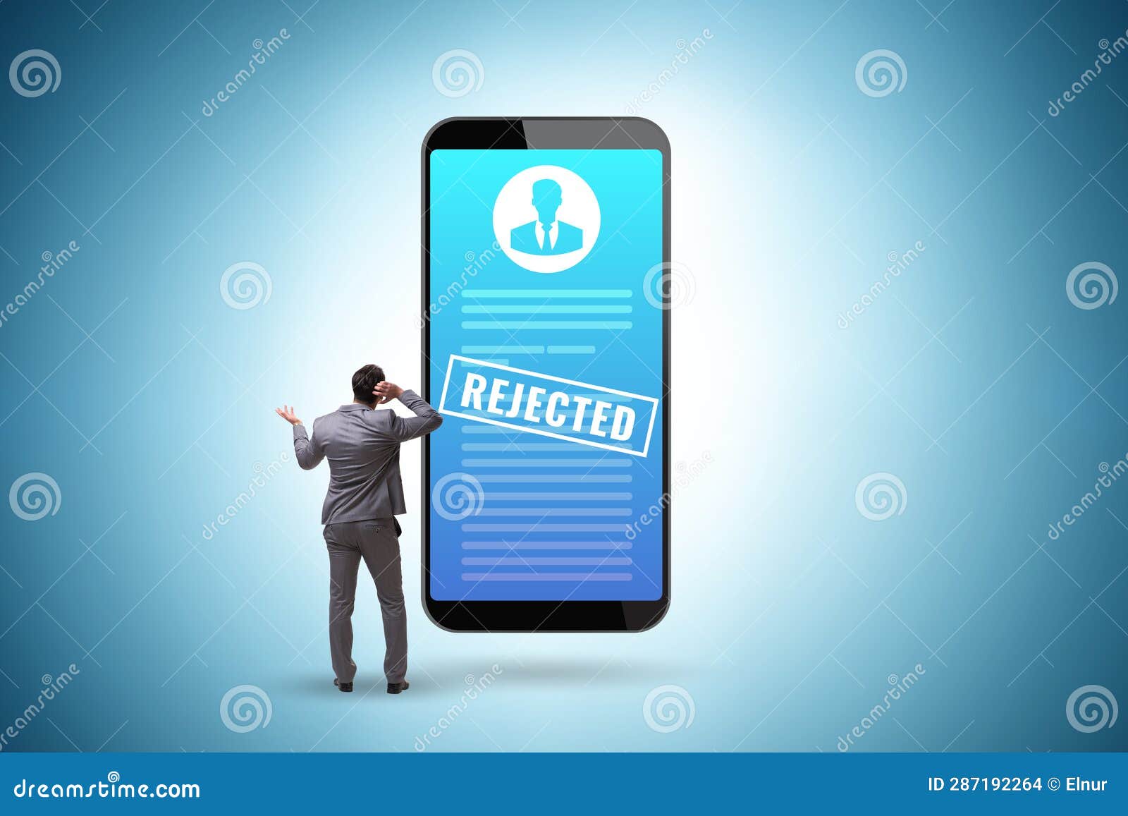 Man Receiving Rejection Notice on His Cv Stock Photo - Image of fail ...