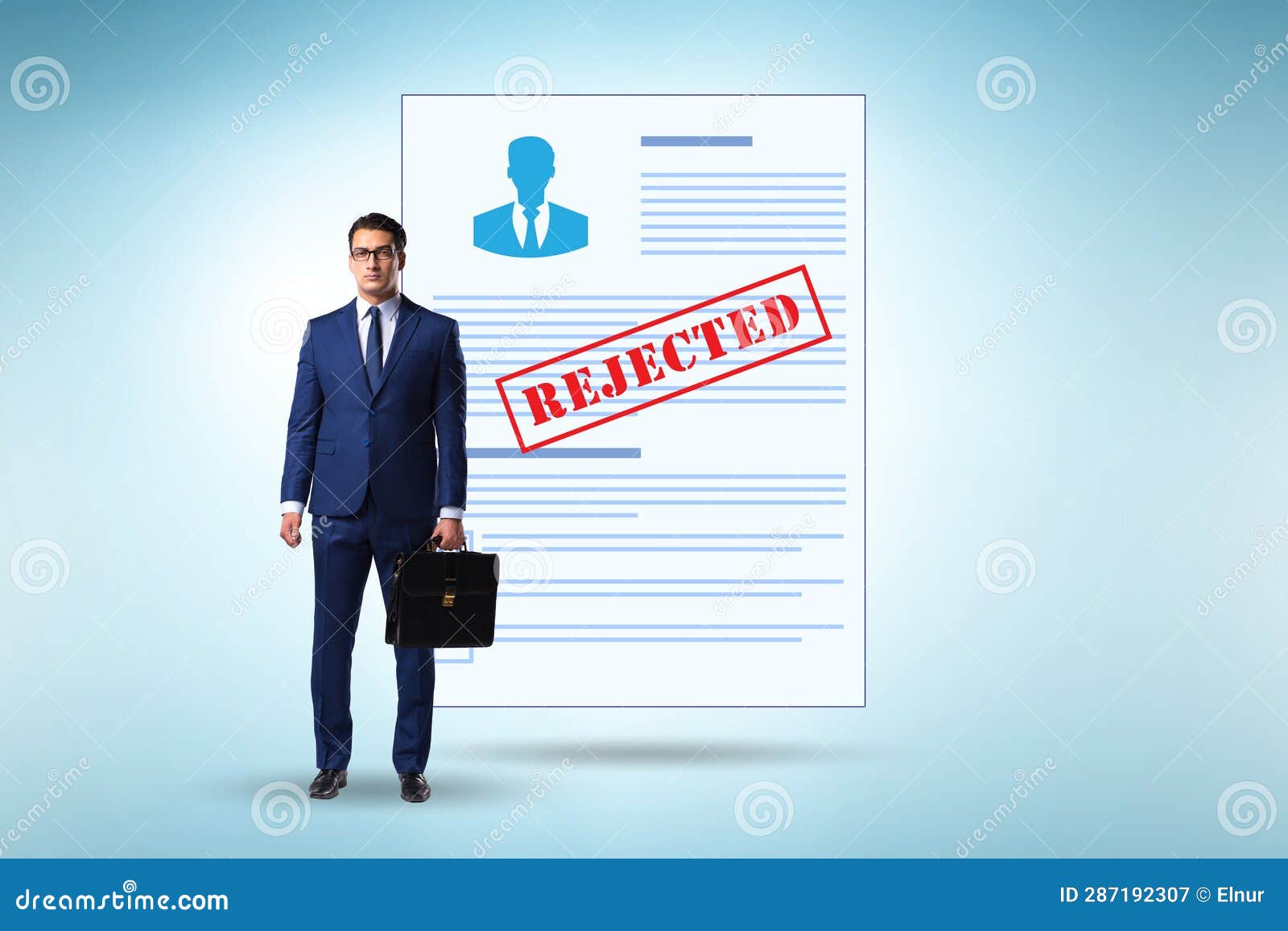 Man Receiving Rejection Notice on His Cv Stock Image - Image of career ...