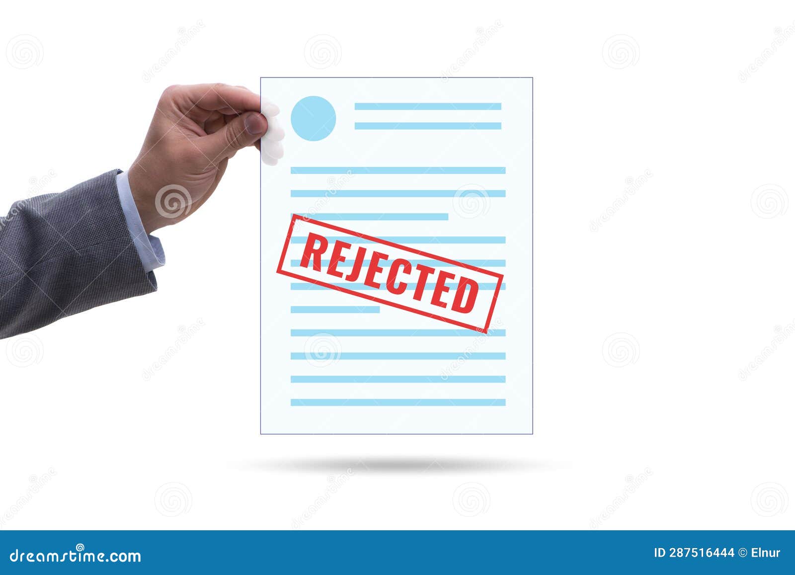 Man Receiving Rejection Notice on His Cv Stock Photo - Image of check ...
