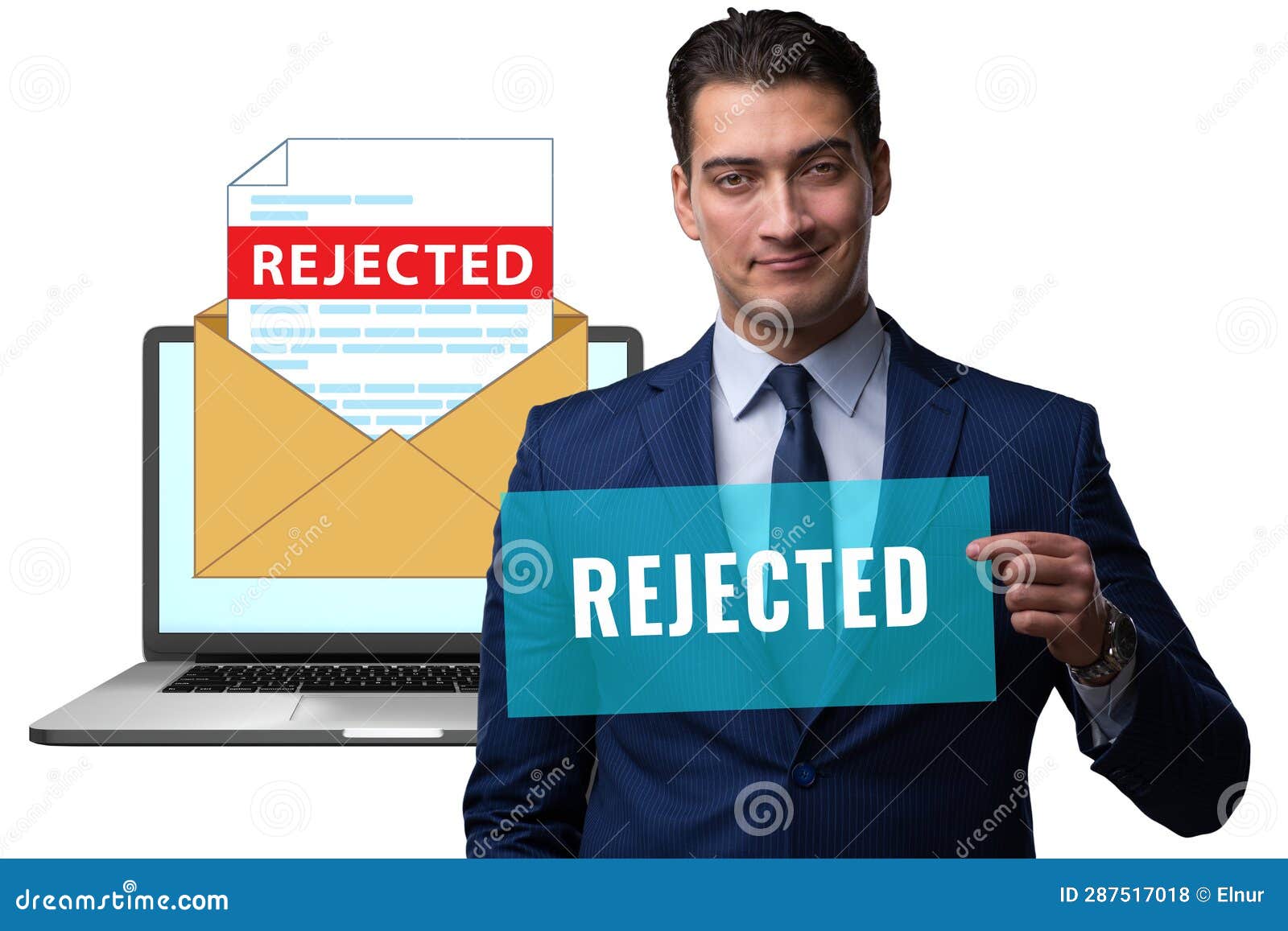 Man Receiving Rejection Notice on His Cv Stock Photo - Image of ...