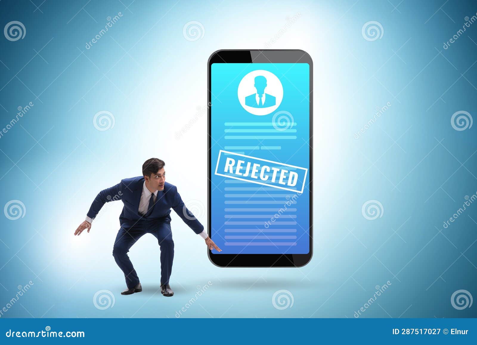 Man Receiving Rejection Notice on His Cv Stock Image - Image of apply ...