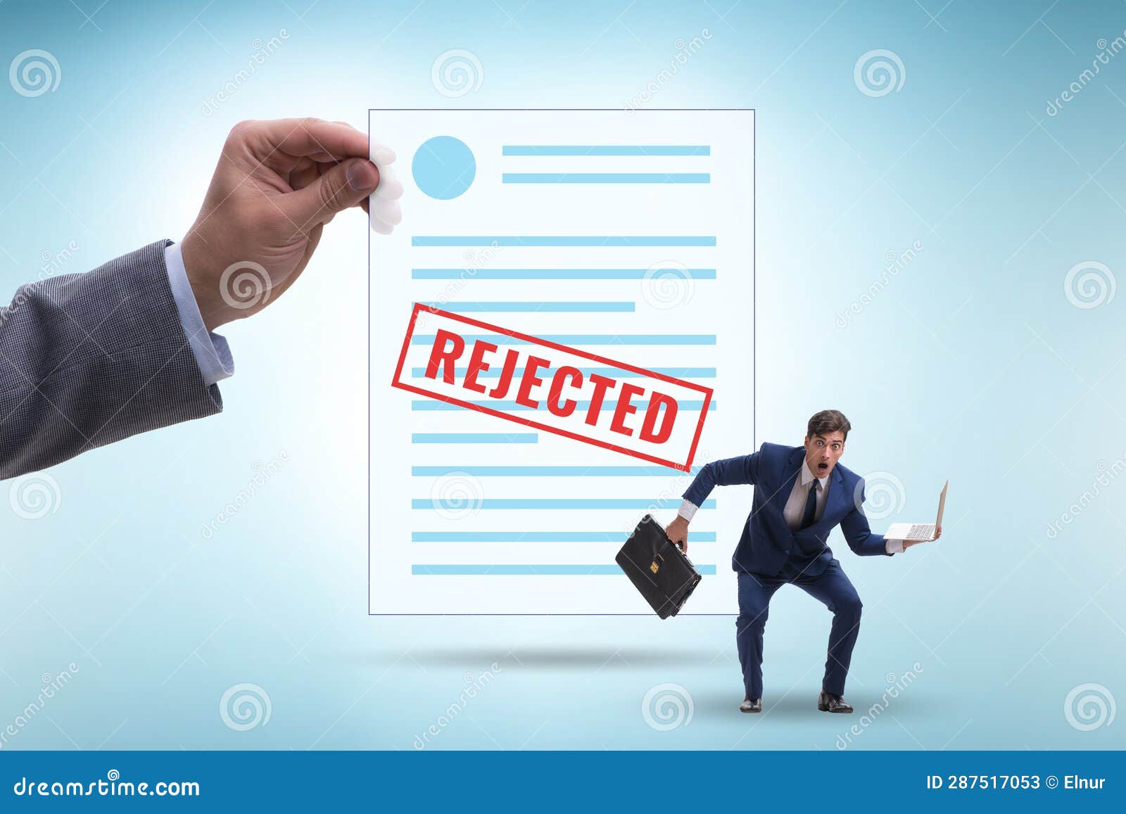 Man Receiving Rejection Notice on His Cv Stock Image - Image of ...