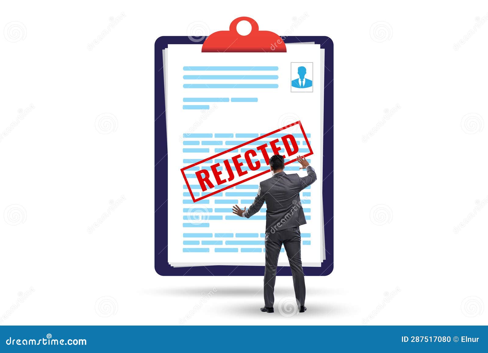 Man Receiving Rejection Notice on His Cv Stock Photo - Image of work ...
