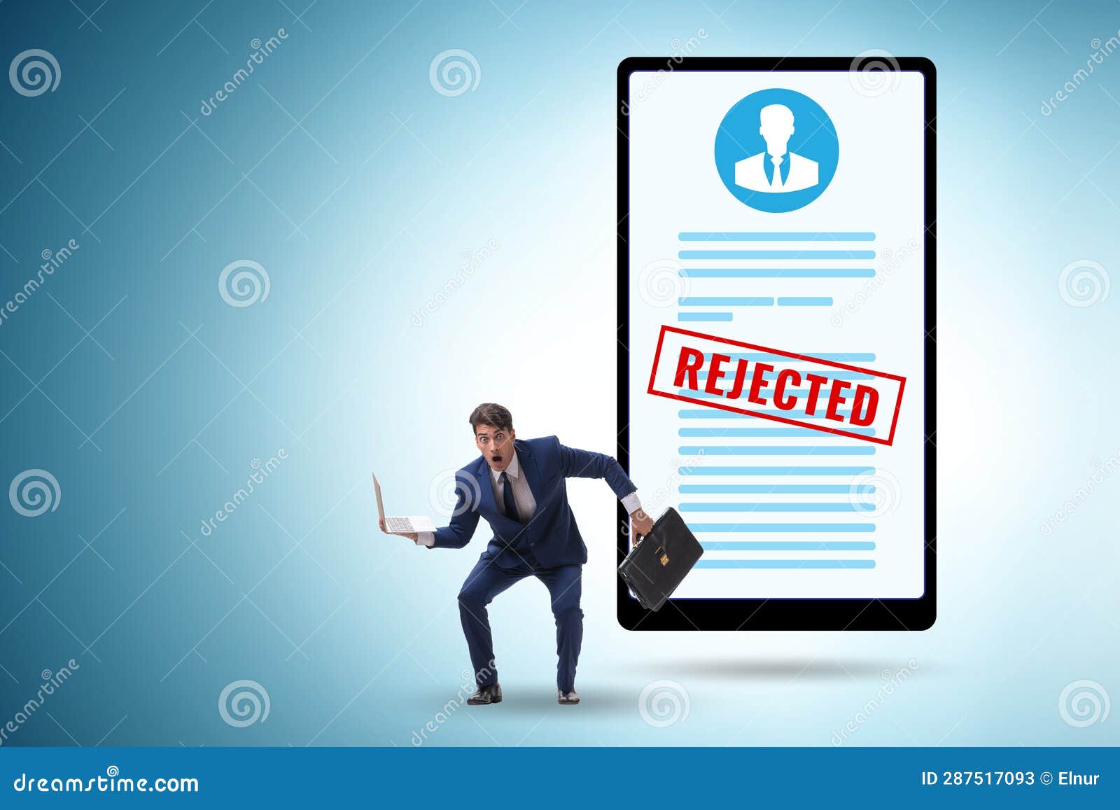 Man Receiving Rejection Notice on His Cv Stock Image - Image of ...