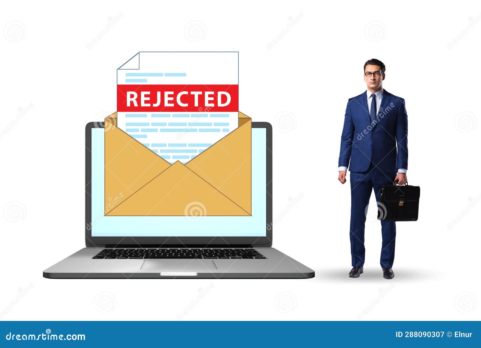 Man Receiving Rejection Notice on His Cv Stock Image - Image of claim ...