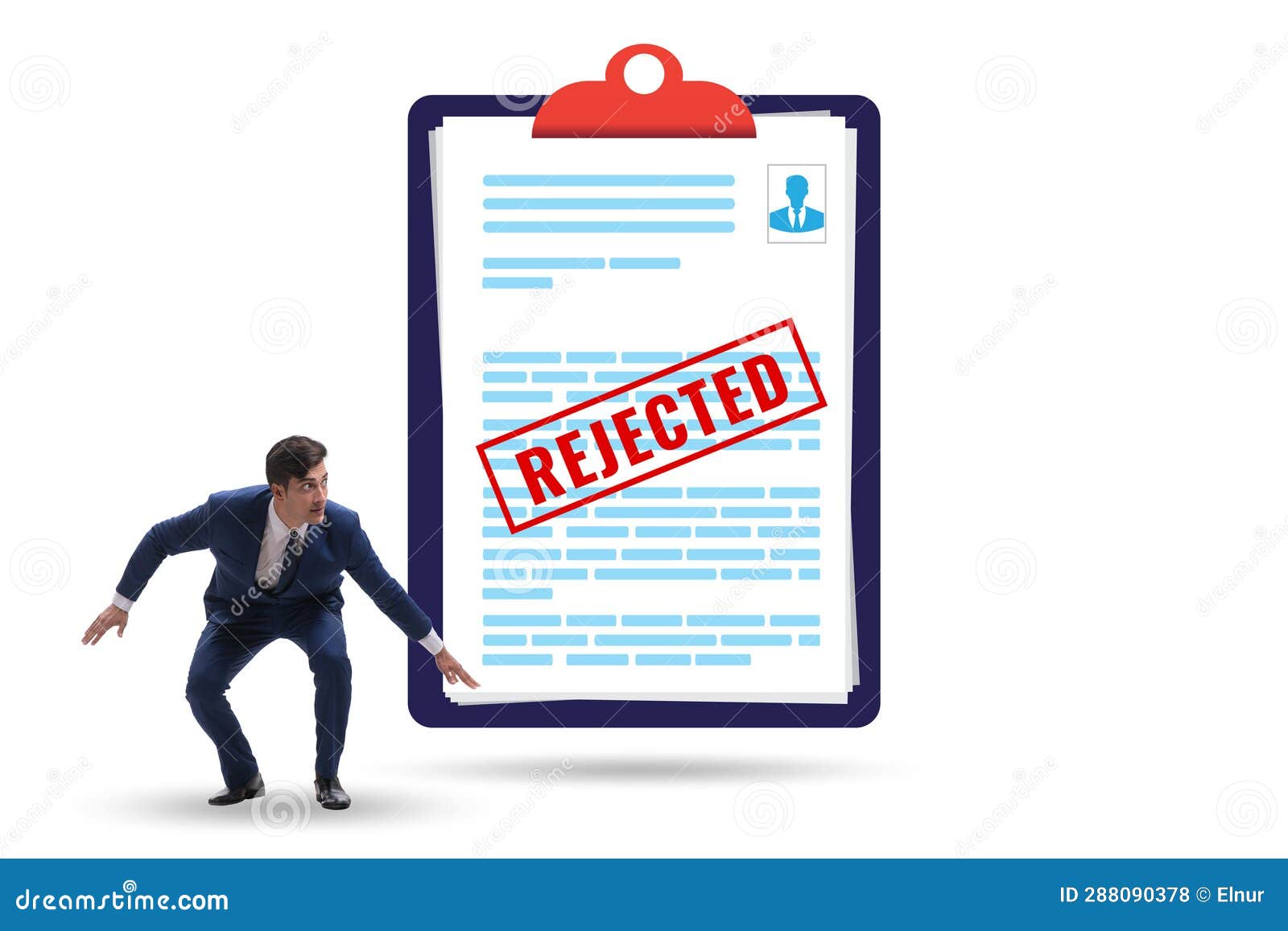 Man Receiving Rejection Notice on His Cv Stock Photo - Image of ...