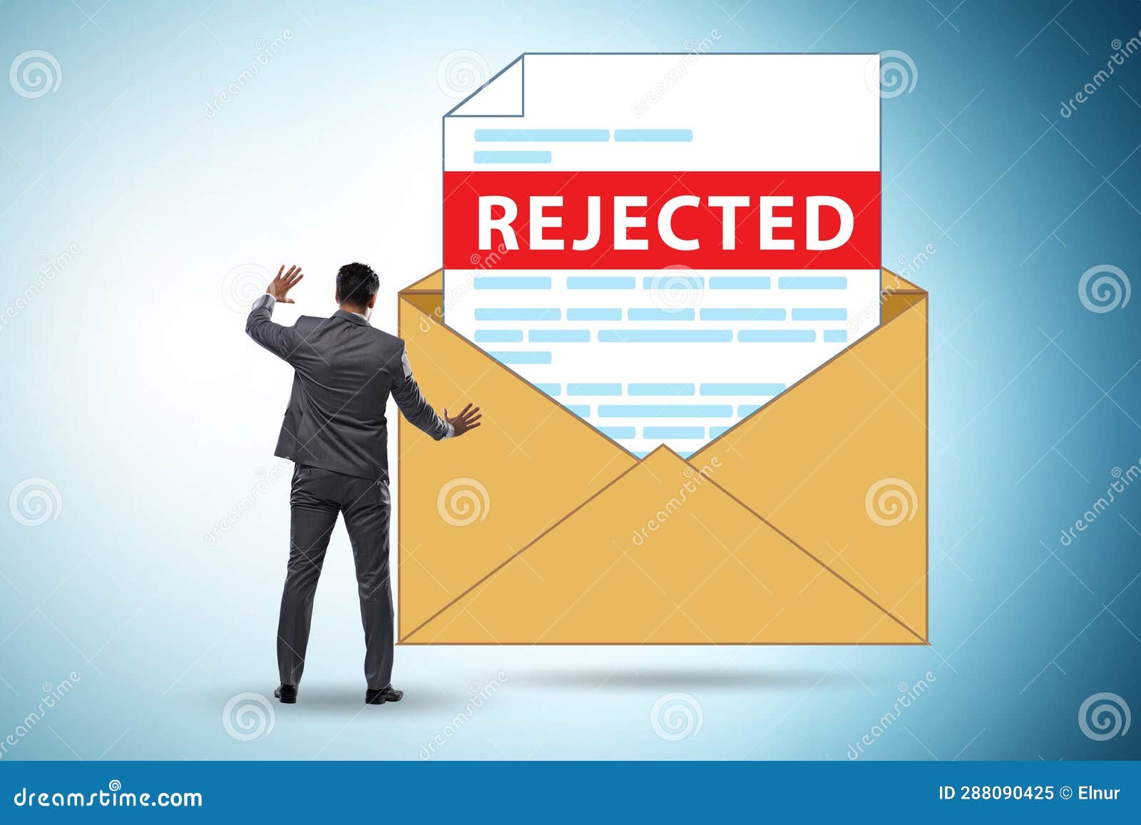 Man Receiving Rejection Notice on His Cv Stock Image - Image of ...