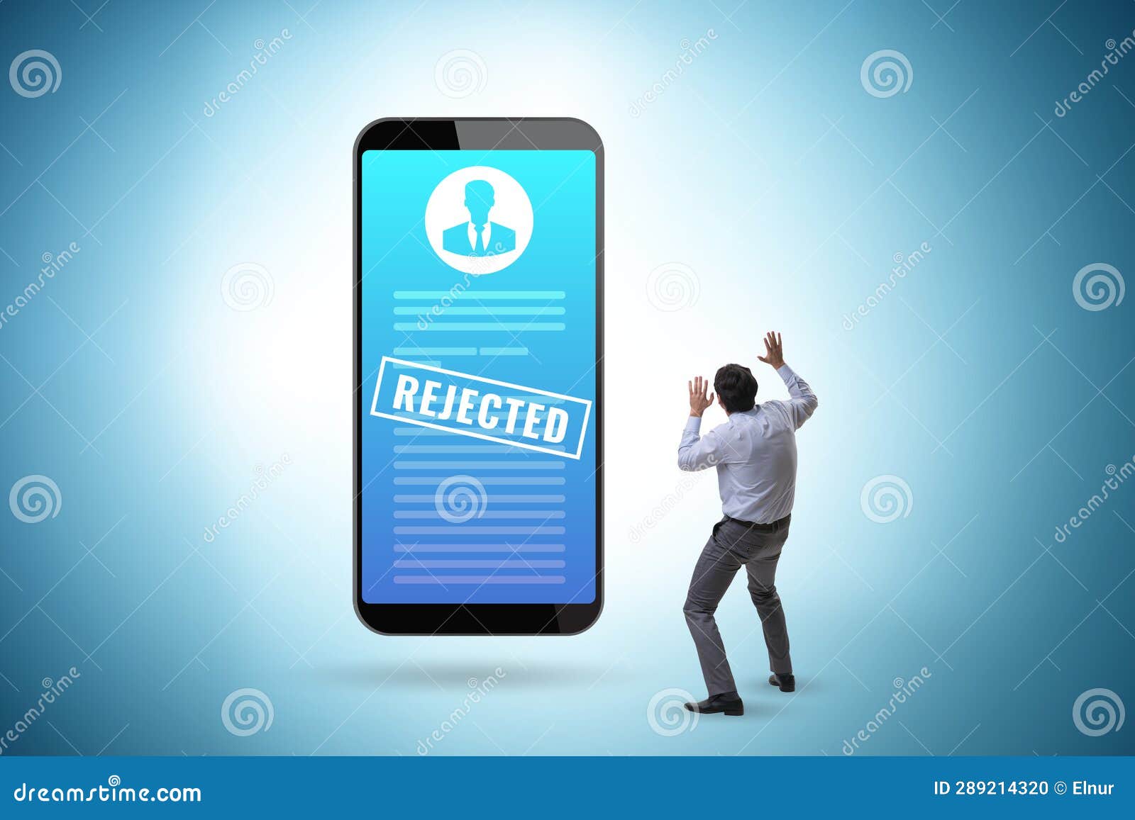 Man Receiving Rejection Notice on His Cv Stock Photo - Image of failure ...
