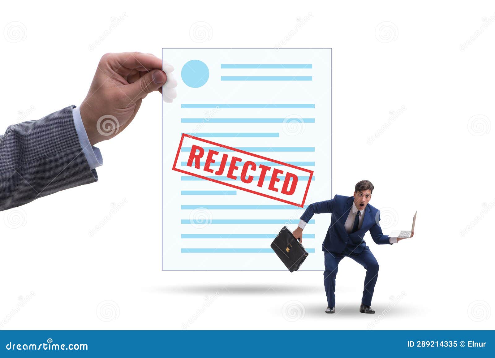 Man Receiving Rejection Notice on His Cv Stock Image - Image of denied ...