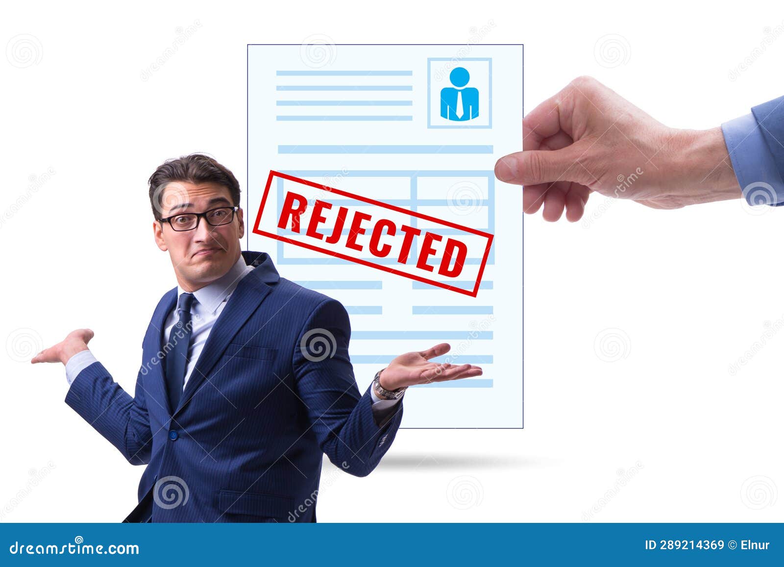 Man Receiving Rejection Notice on His Cv Stock Image - Image of ...