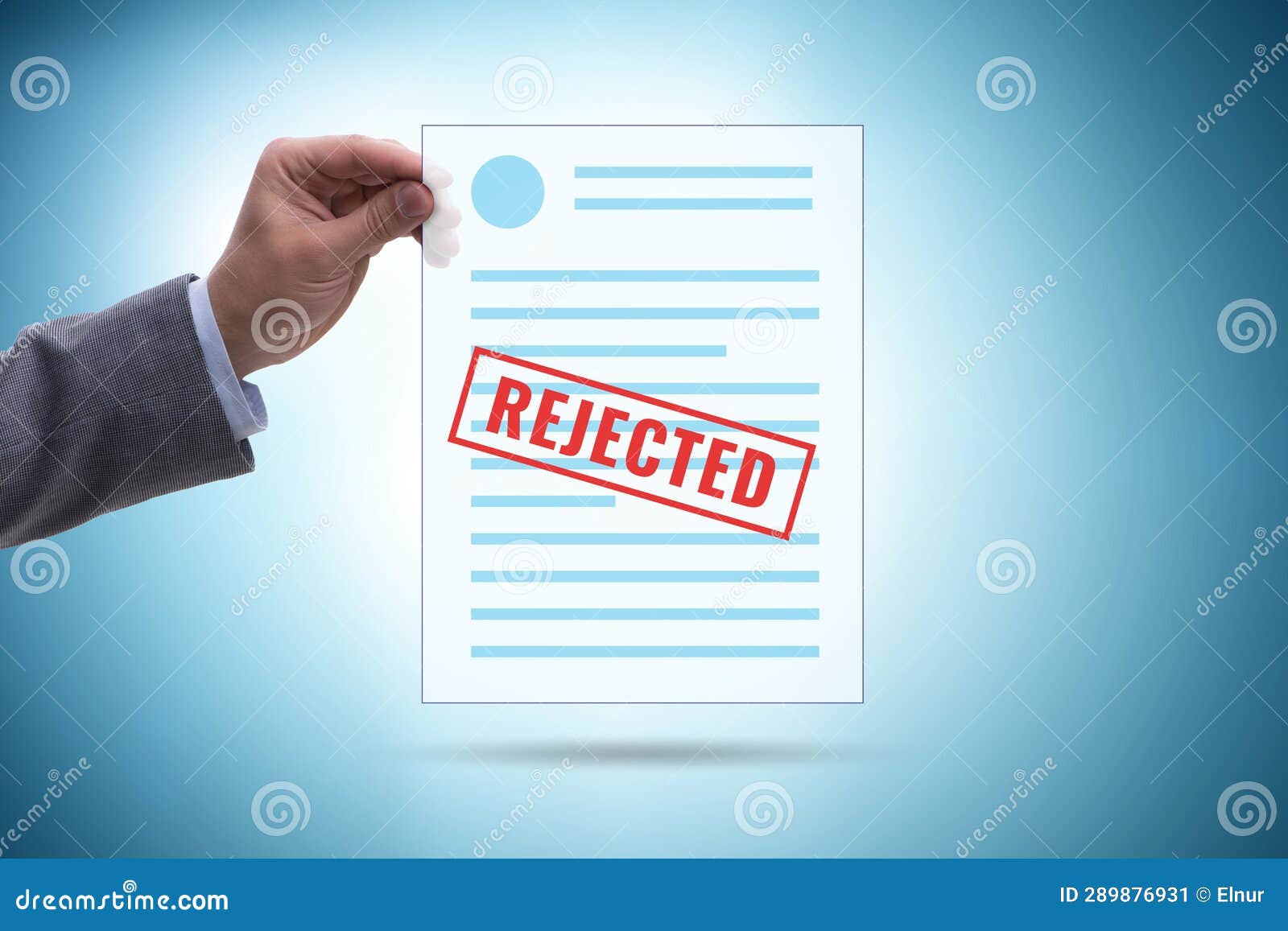 Man Receiving Rejection Notice on His Cv Stock Image - Image of credit ...