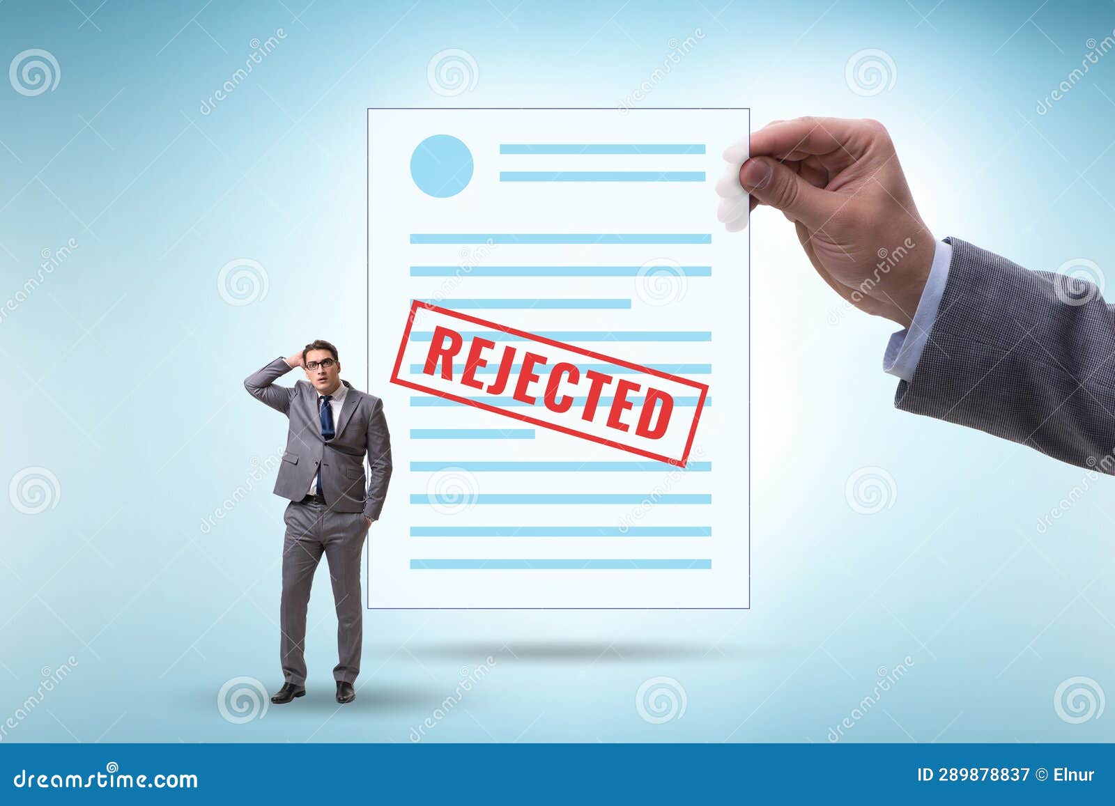 Man Receiving Rejection Notice on His Cv Stock Image - Image of ...