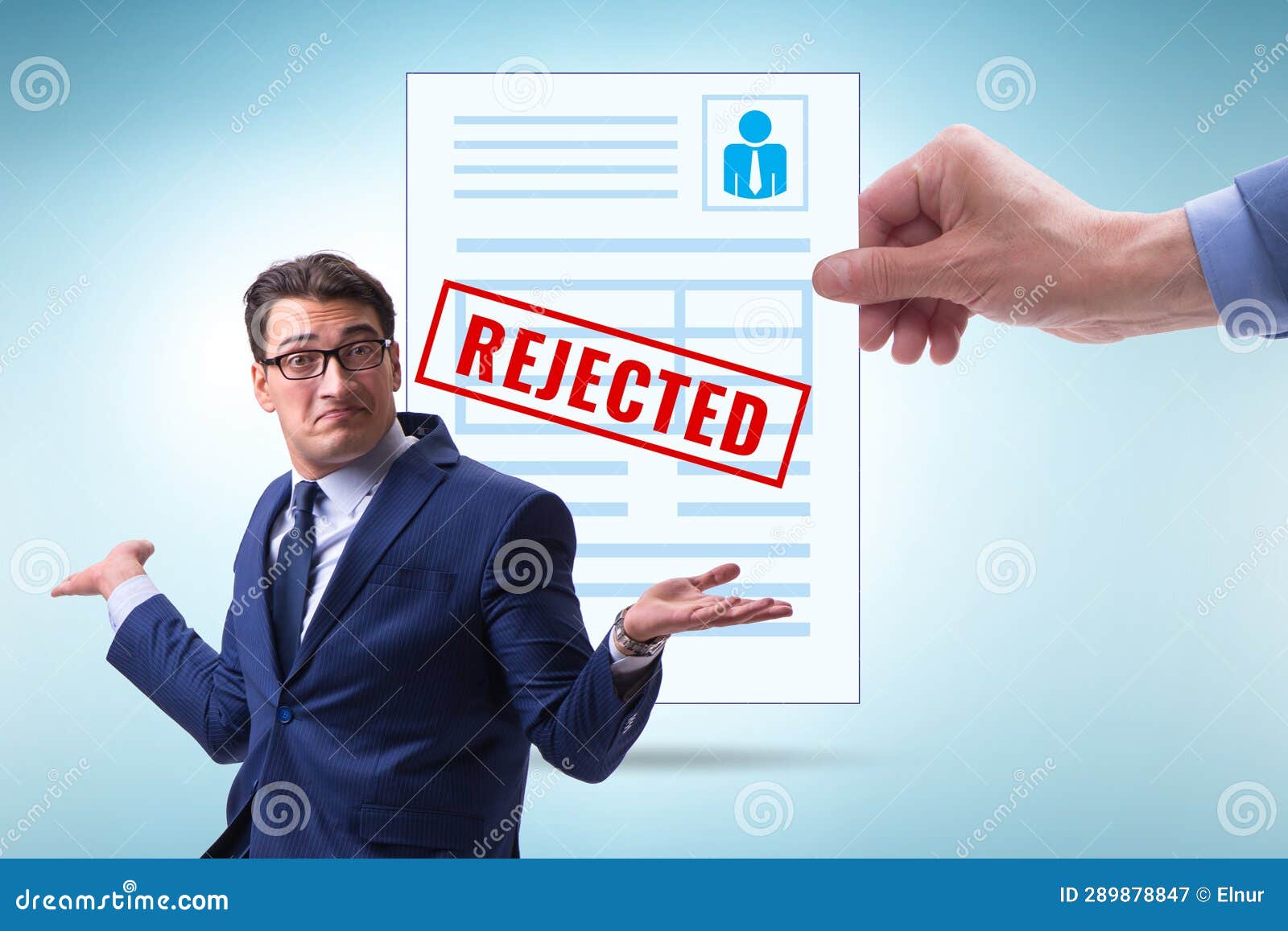 Man Receiving Rejection Notice on His Cv Stock Image - Image of ...