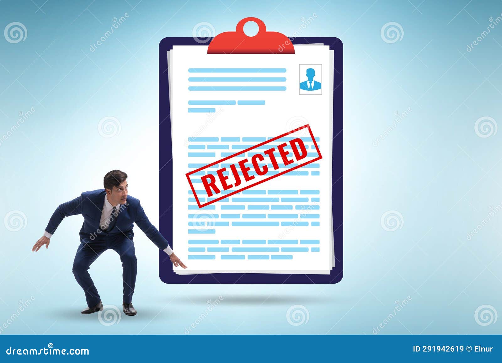 Man Receiving Rejection Notice on His Cv Stock Image - Image of ...