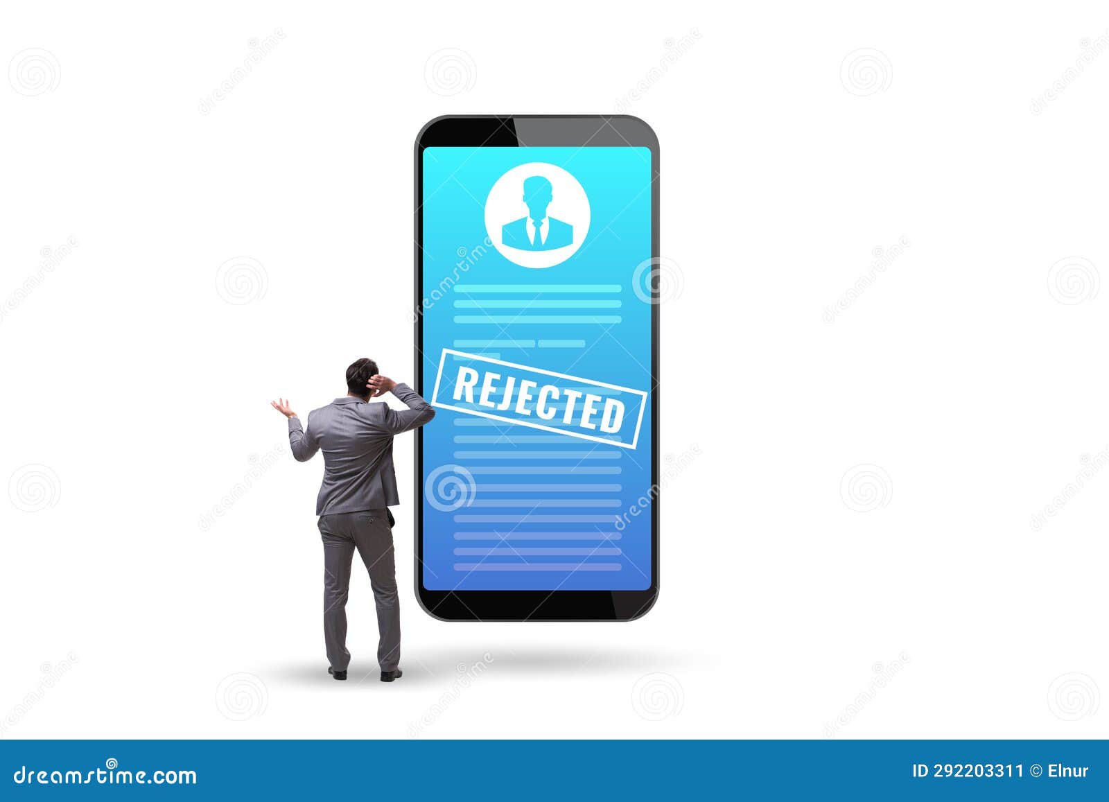 Man Receiving Rejection Notice on His Cv Stock Image - Image of ...