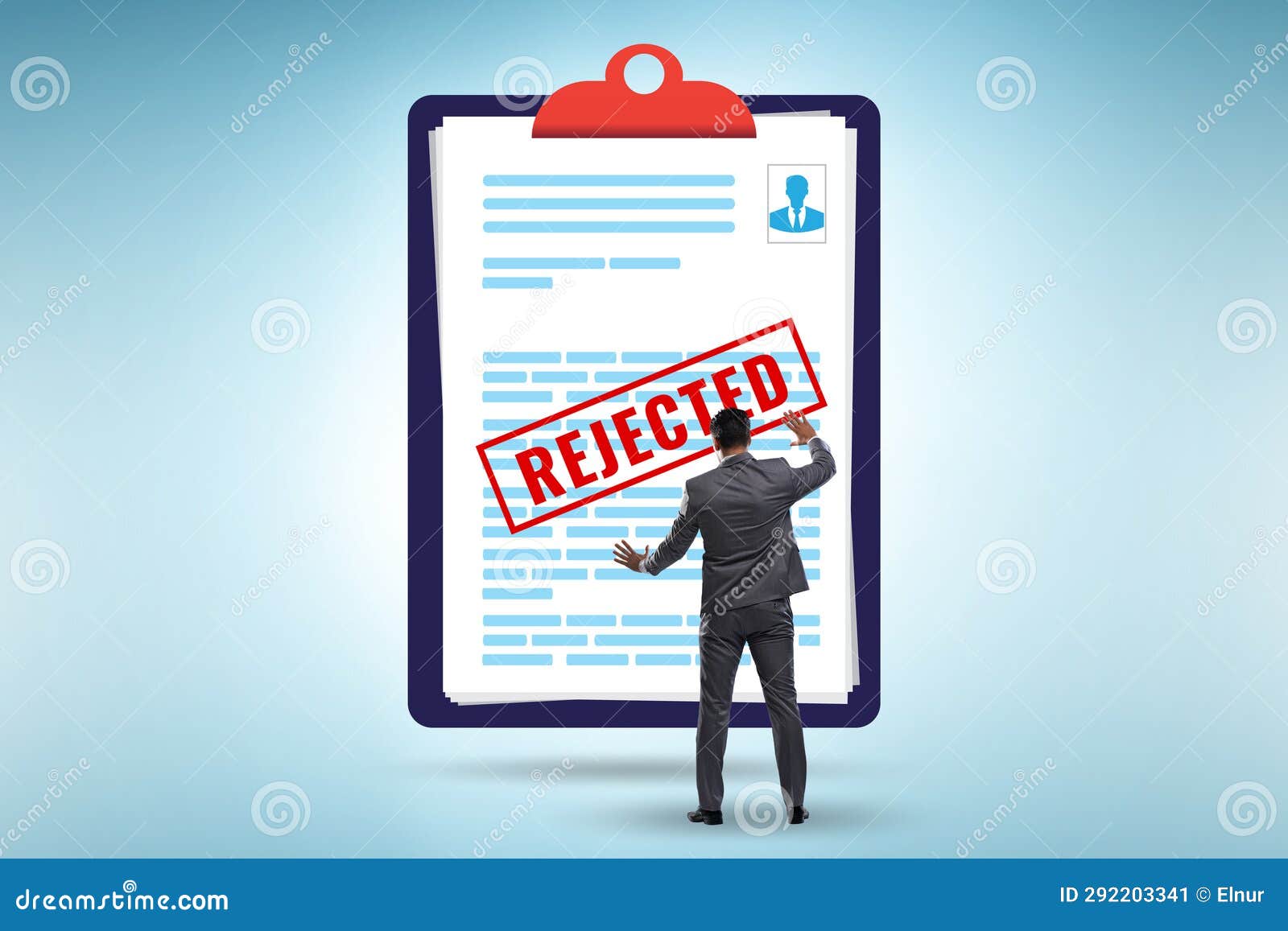 Man Receiving Rejection Notice on His Cv Stock Image - Image of ...