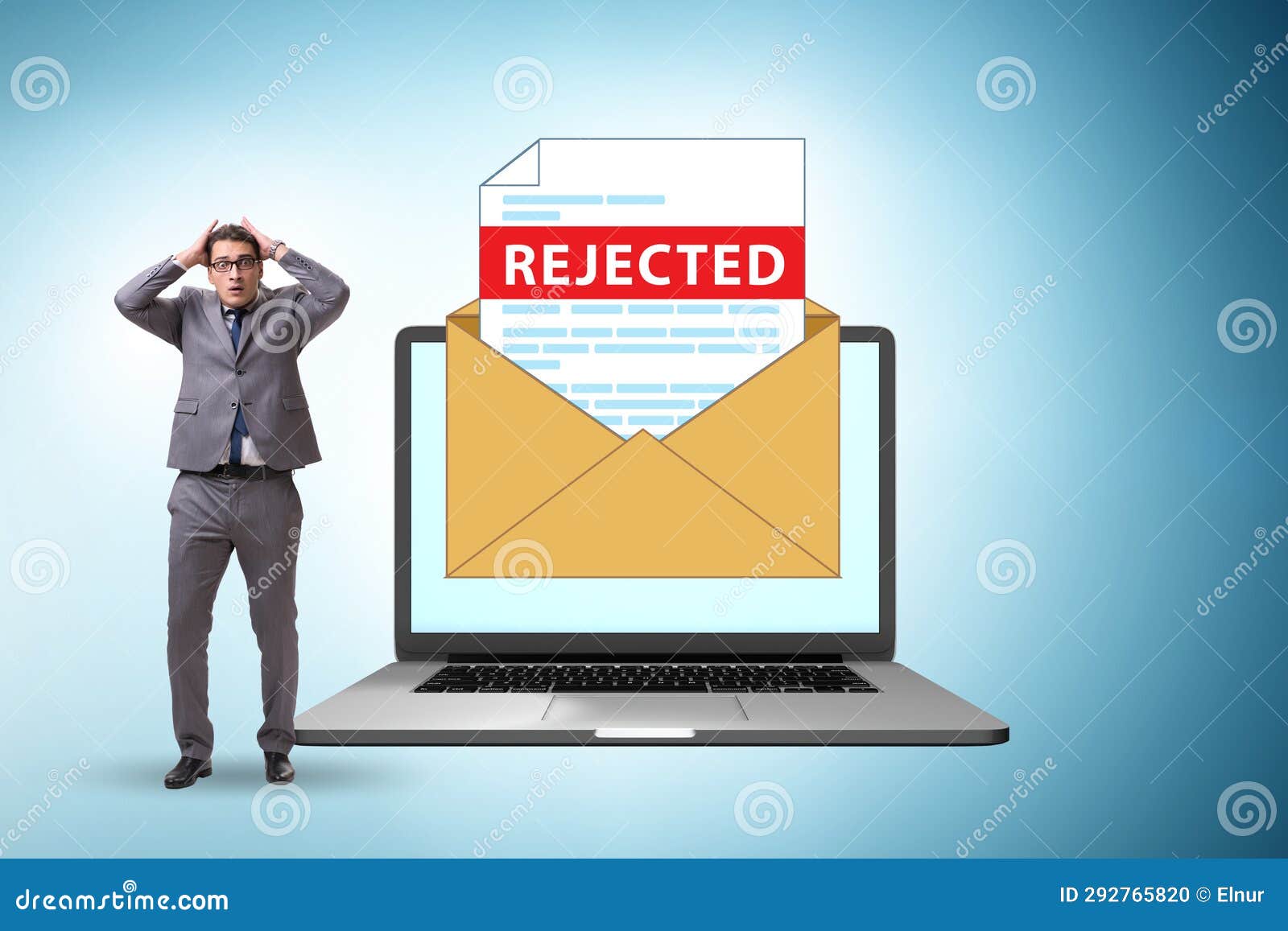 Man Receiving Rejection Notice on His Cv Stock Photo - Image of ...