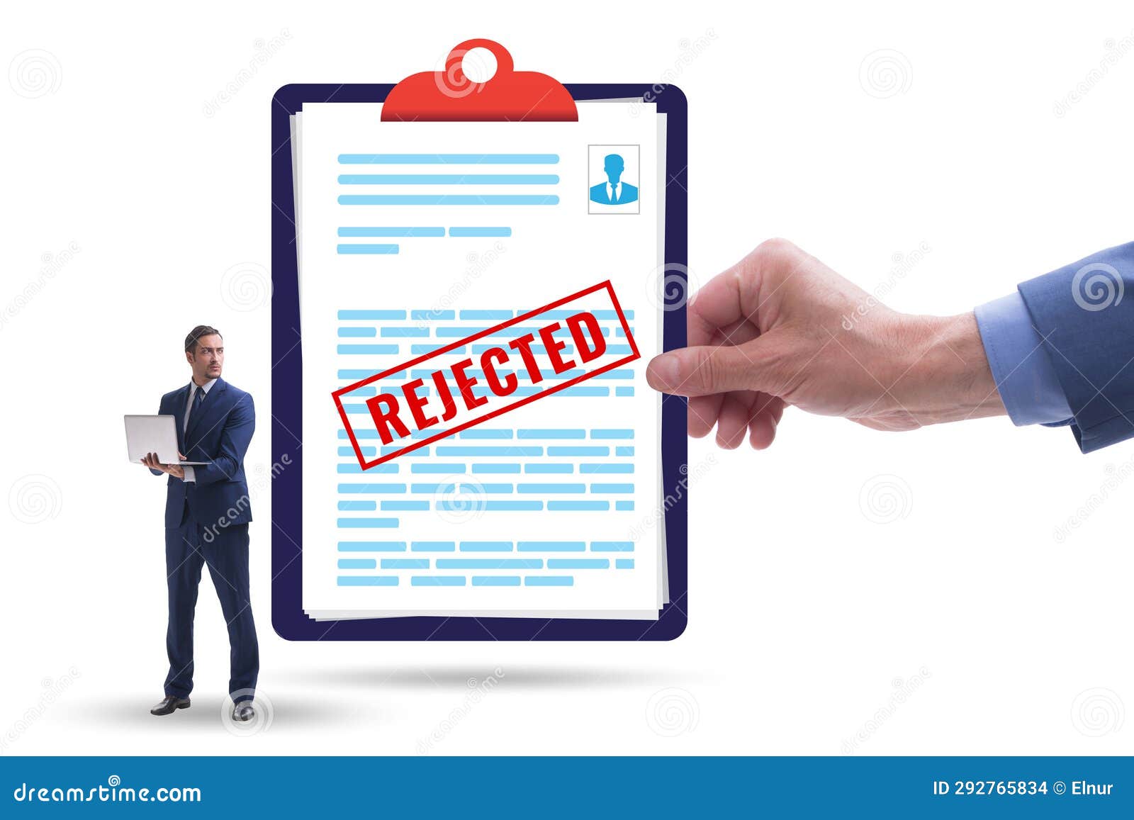 Man Receiving Rejection Notice on His Cv Stock Photo - Image of career ...